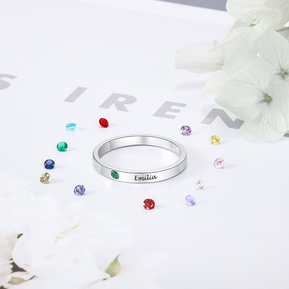 Birthstone Stackable Ring - RI002 – Primula Jewellery